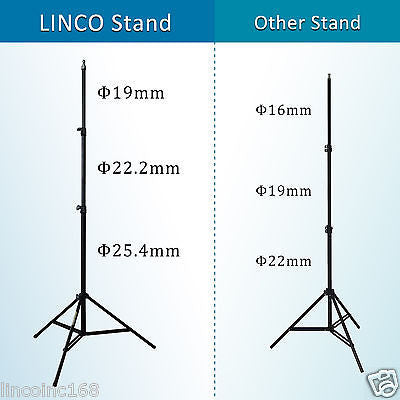 3 x 7ft Light Stand Photo Video Studio Lighting Photography Stands Lin ...