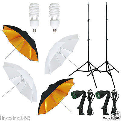 400W Photo Studio Light 4 x 32" Umbrellas Video Photography Lighting K ...